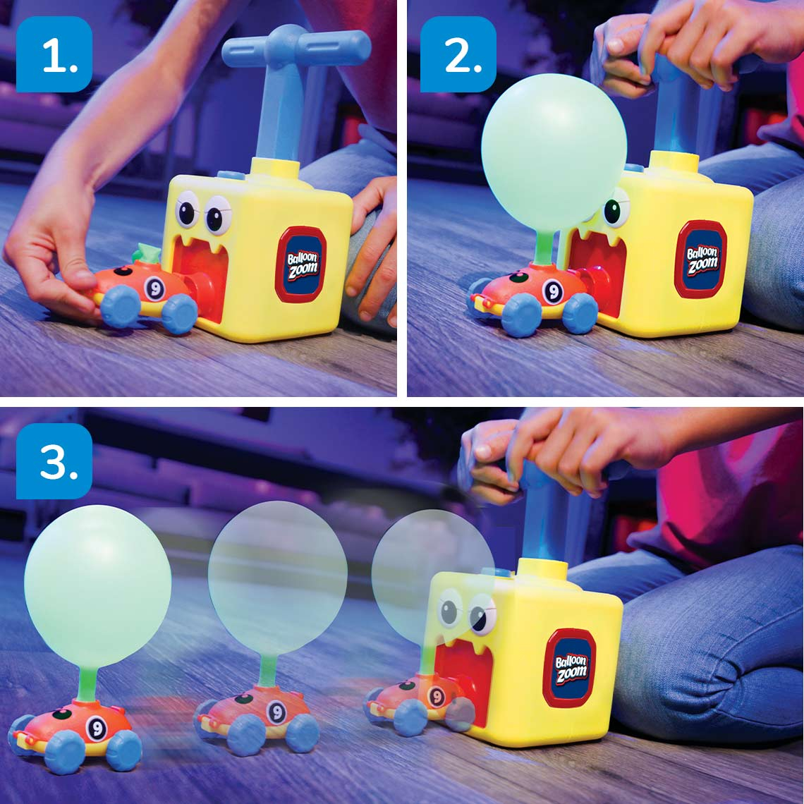 Balloon Zoom ballonbetriebenes Spielzeugset